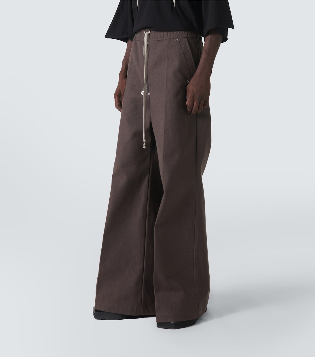 Bela cotton wide-leg pants in grey - Rick Owens | Mytheresa