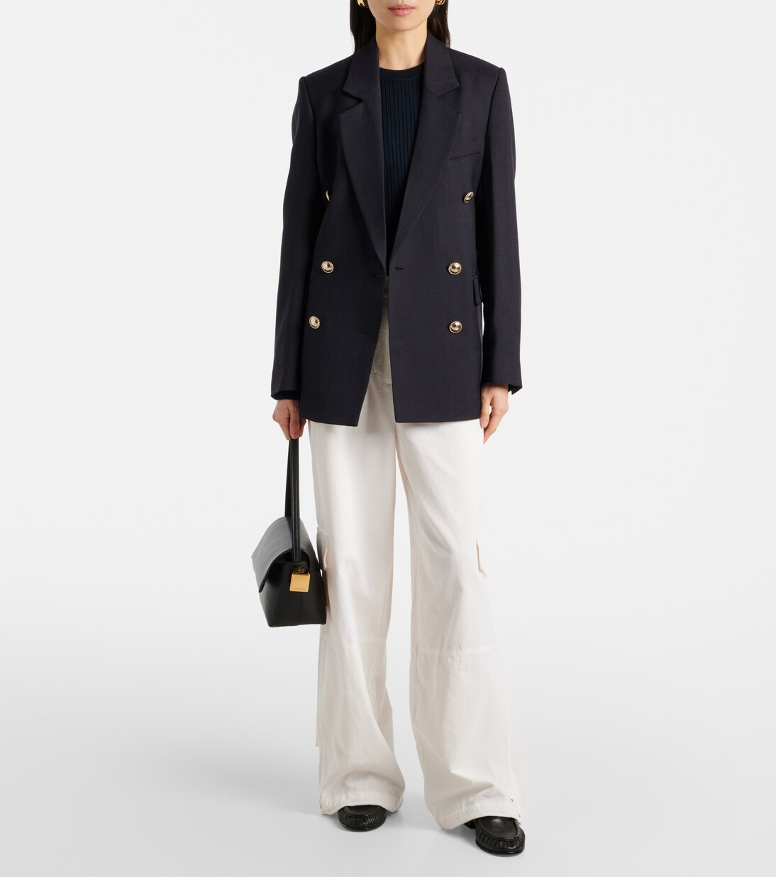 Essential Ease wool and silk-blend sweater in blue - Dorothee ...