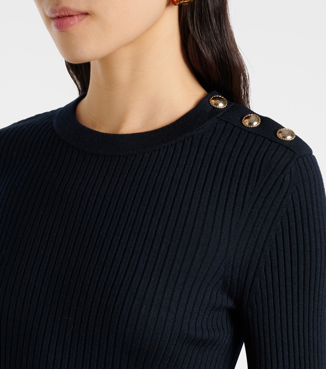 Essential Ease wool and silk-blend sweater in blue - Dorothee ...