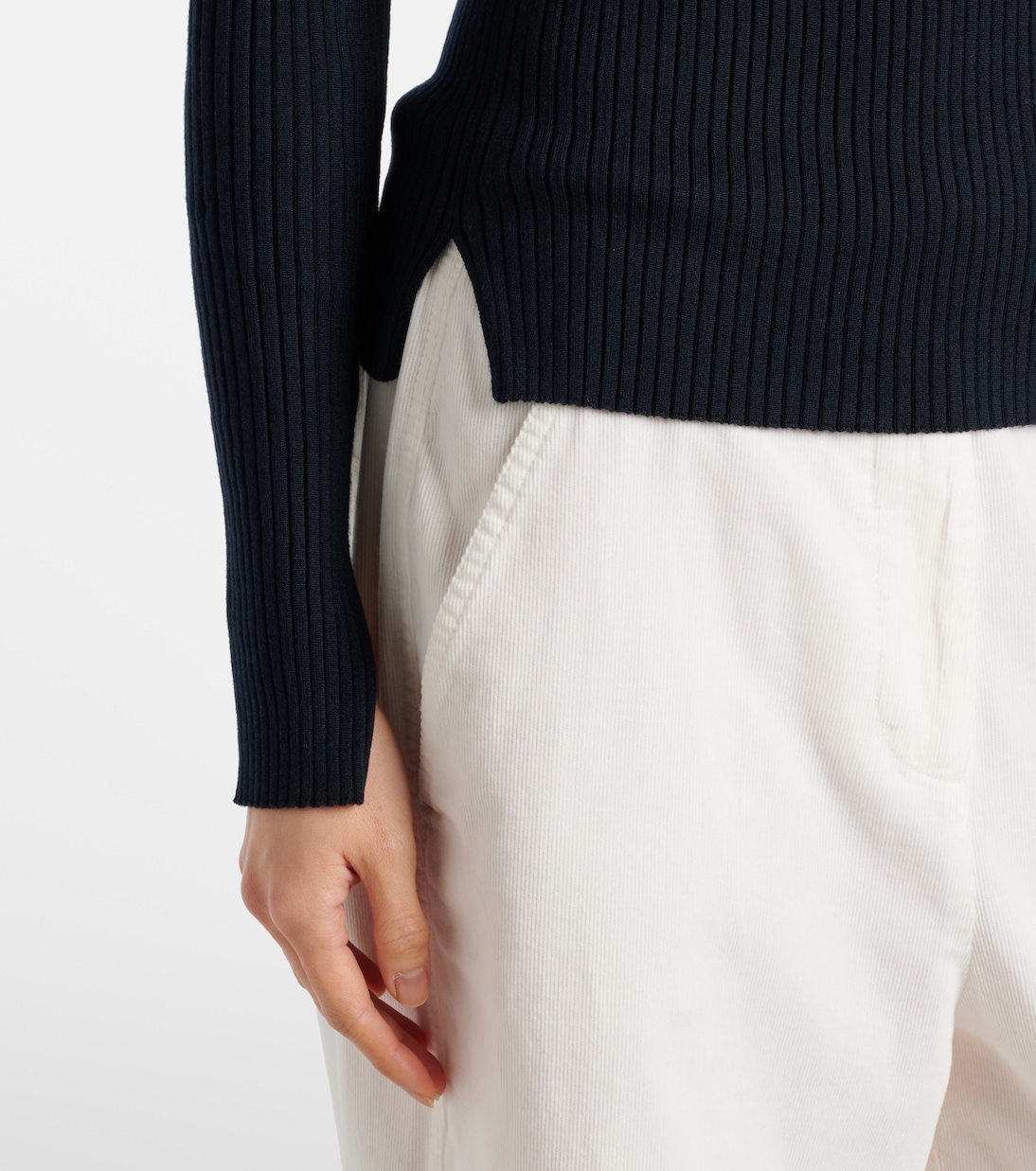 Essential Ease wool and silk-blend sweater in blue - Dorothee ...