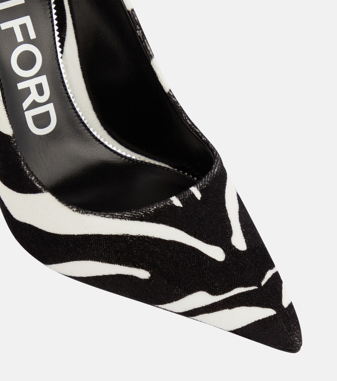 Padlock zebra-print velvet pumps in black - Tom Ford | Mytheresa