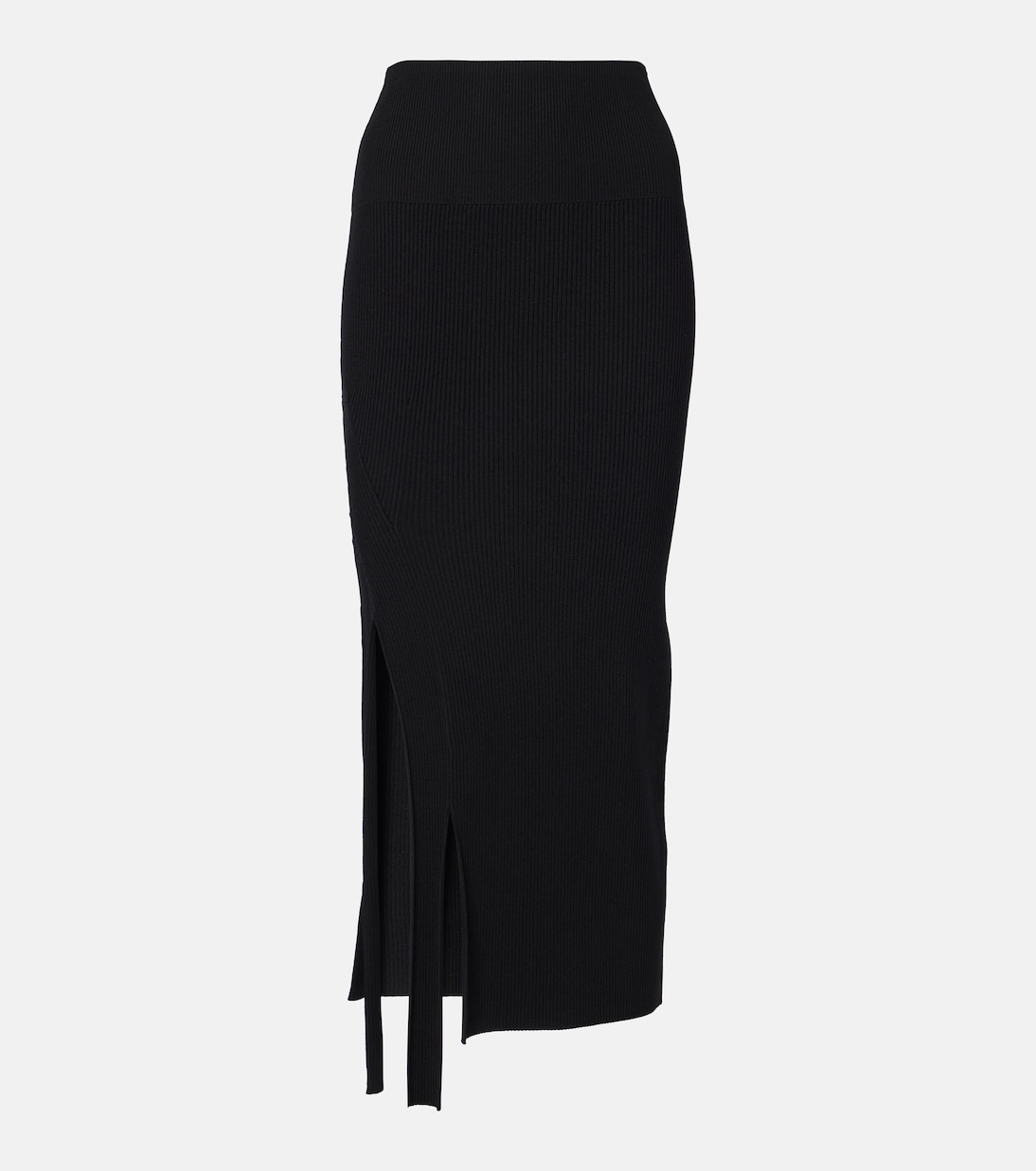 Jupe midi en satin en noir – Victoria Beckham | Mytheresa
