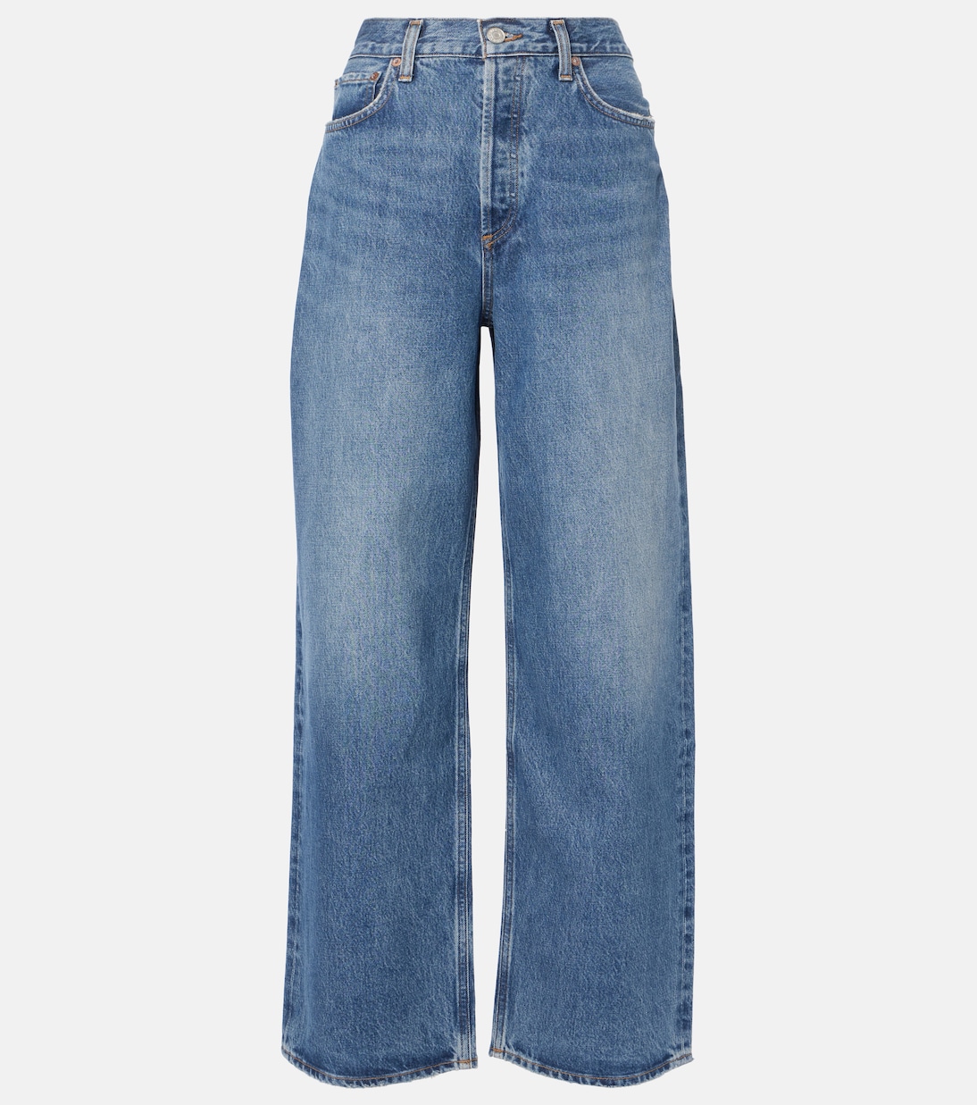Low Slung Baggy mid-rise wide-leg jeans in blue - Agolde | Mytheresa