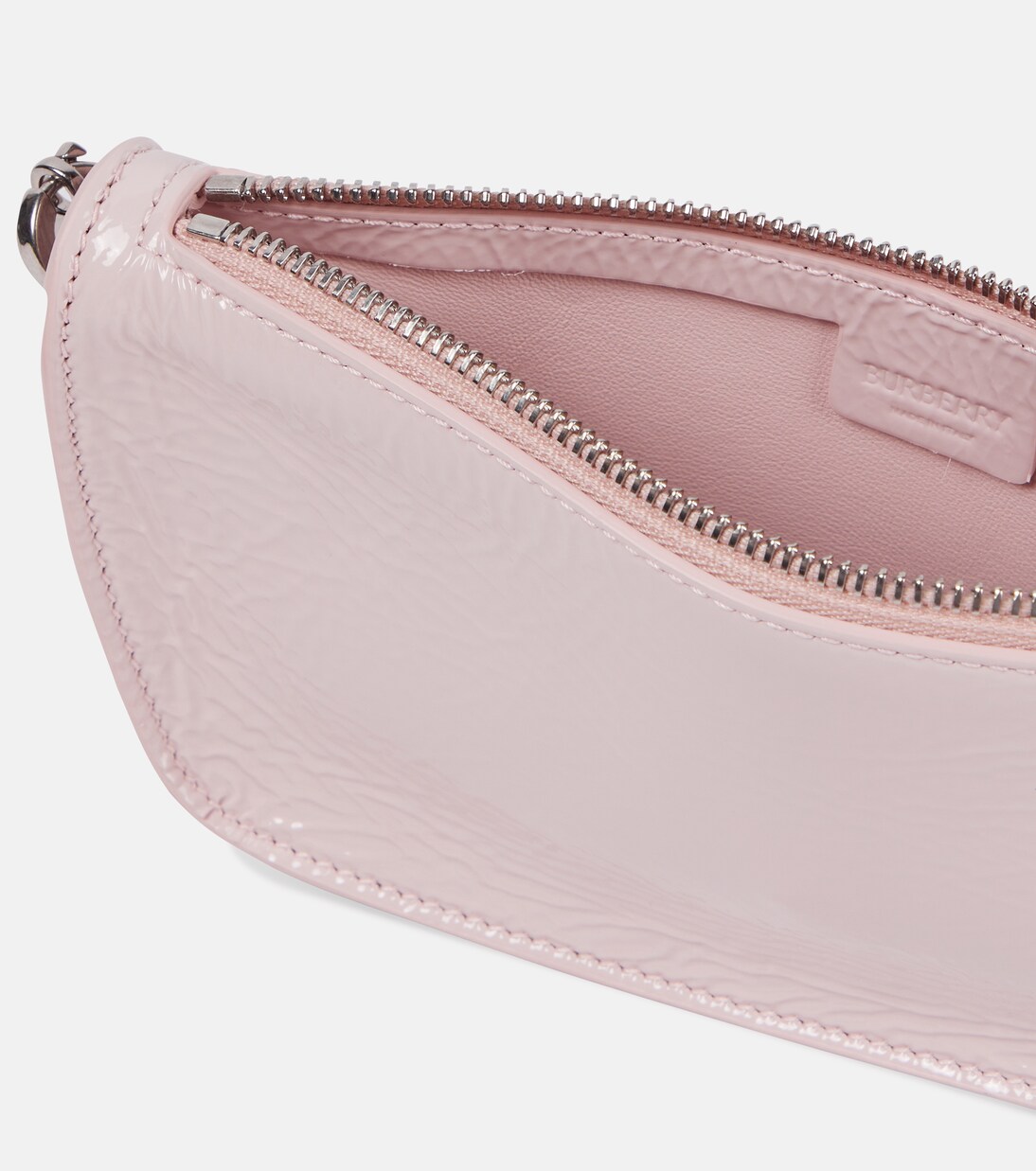 Micro leather shoulder bag in pink - Burberry | Mytheresa