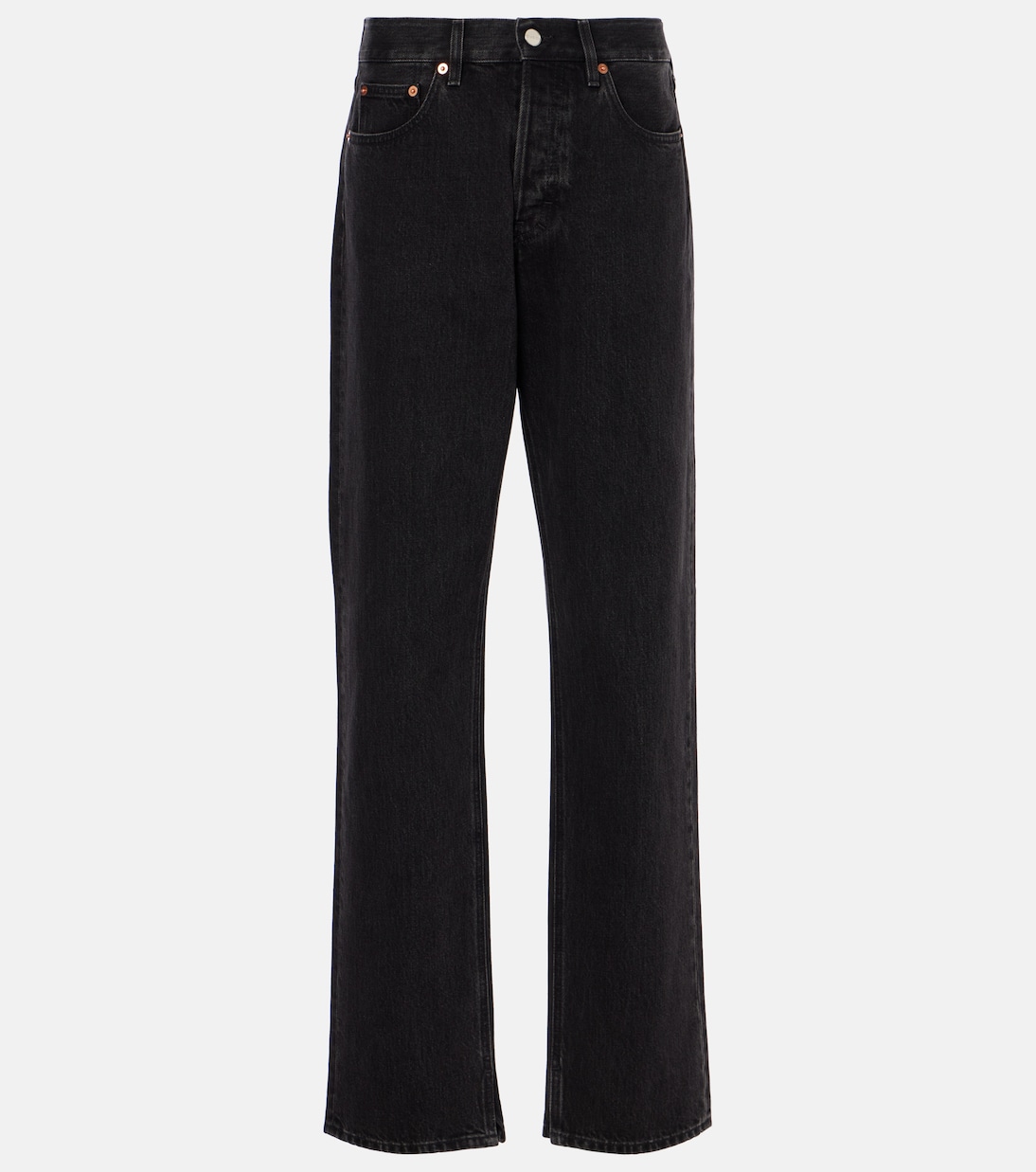 High-rise straight jeans in grey - Gucci | Mytheresa