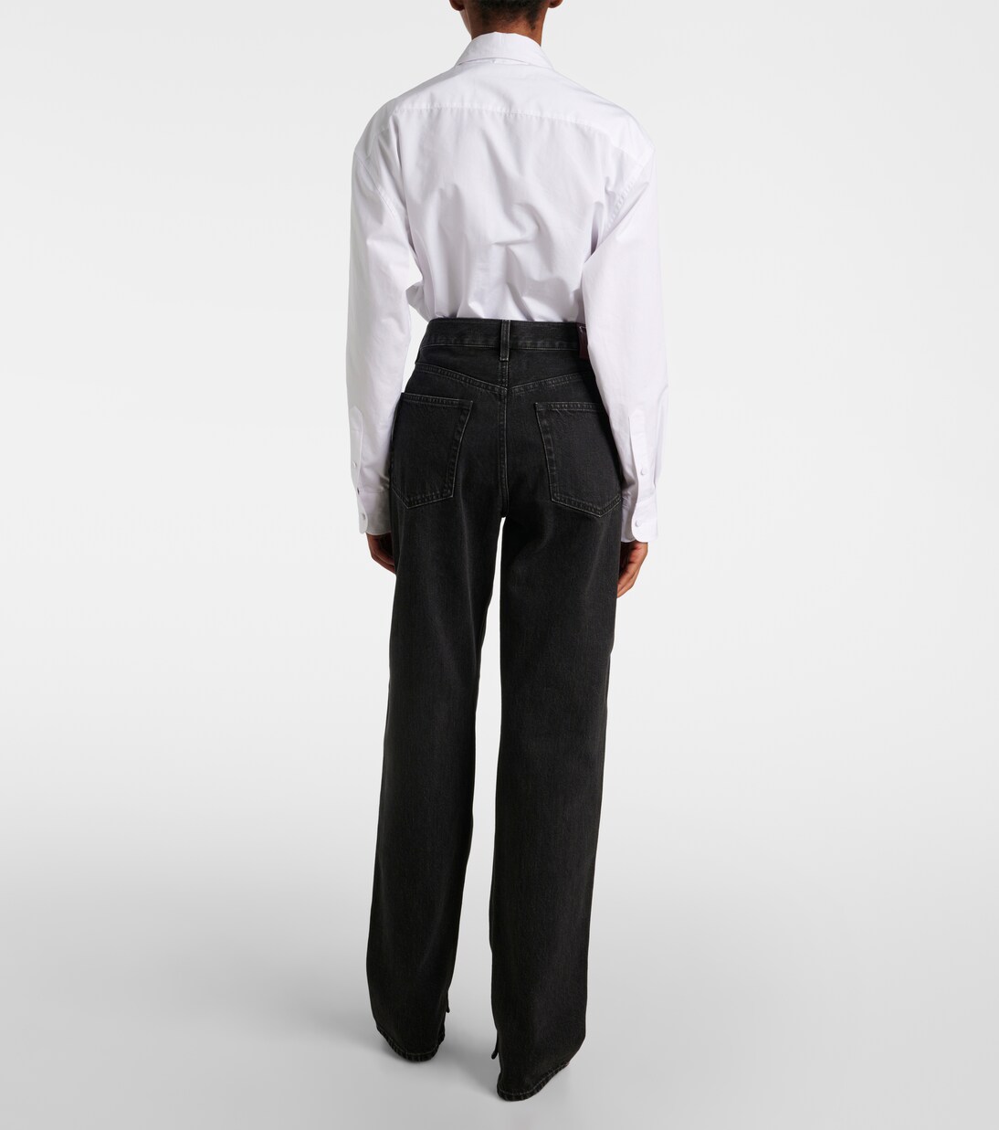 High-rise straight jeans in grey - Gucci | Mytheresa