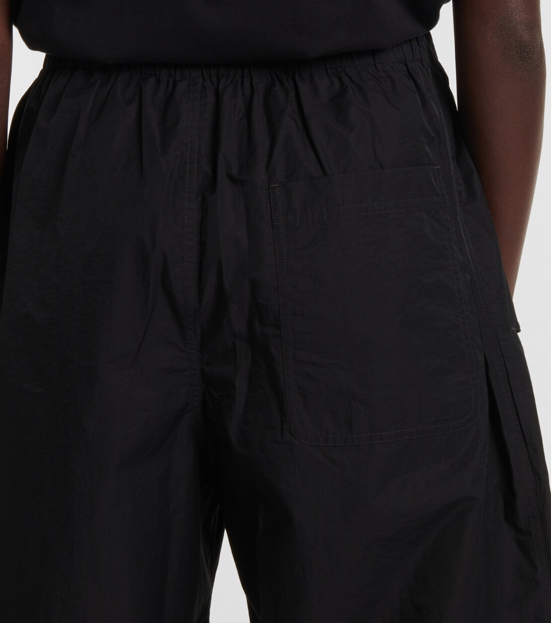 High-rise cotton-blend wide-leg pants in black - Wardrobe NYC | Mytheresa