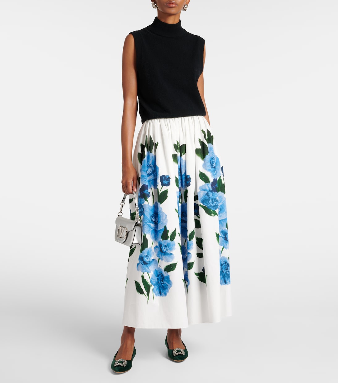 Hangisi embellished velvet ballet flats in red - Manolo Blahnik | Mytheresa