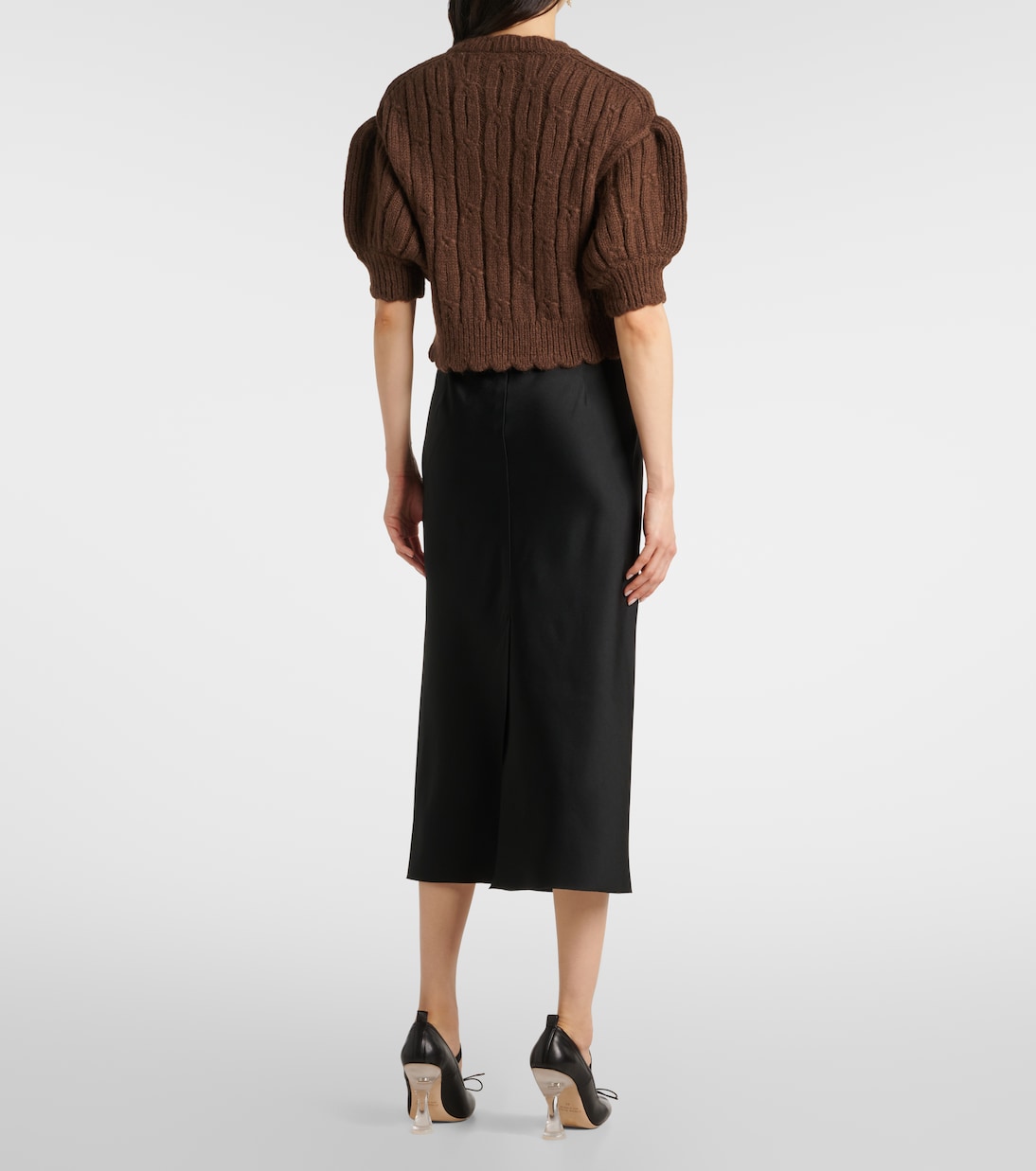 Embellished wool-blend cardigan in brown - Simone Rocha | Mytheresa