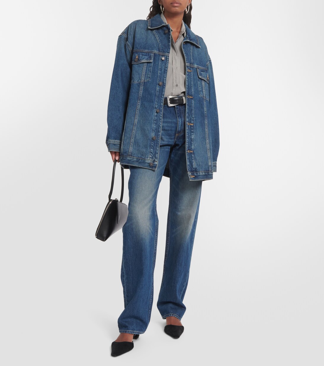Adam oversized denim jacket in blue - Nili Lotan | Mytheresa