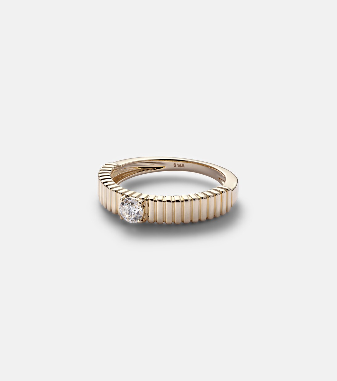 Cher 14kt gold ring with diamonds in gold - Stone And Strand | Mytheresa