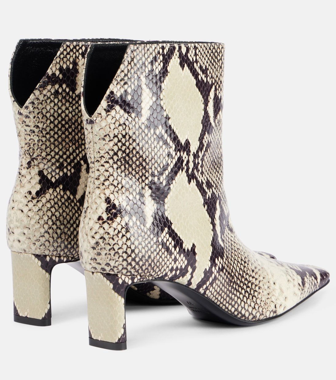 Ona 55 snake-effect leather ankle boots in multicoloured - Khaite ...