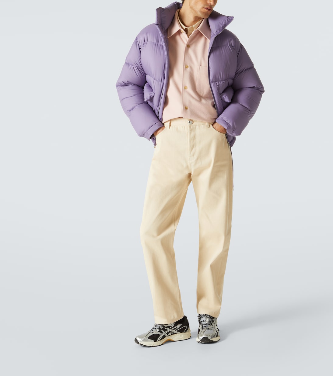 Chaqueta de franela de lana en rosa - Auralee | Mytheresa