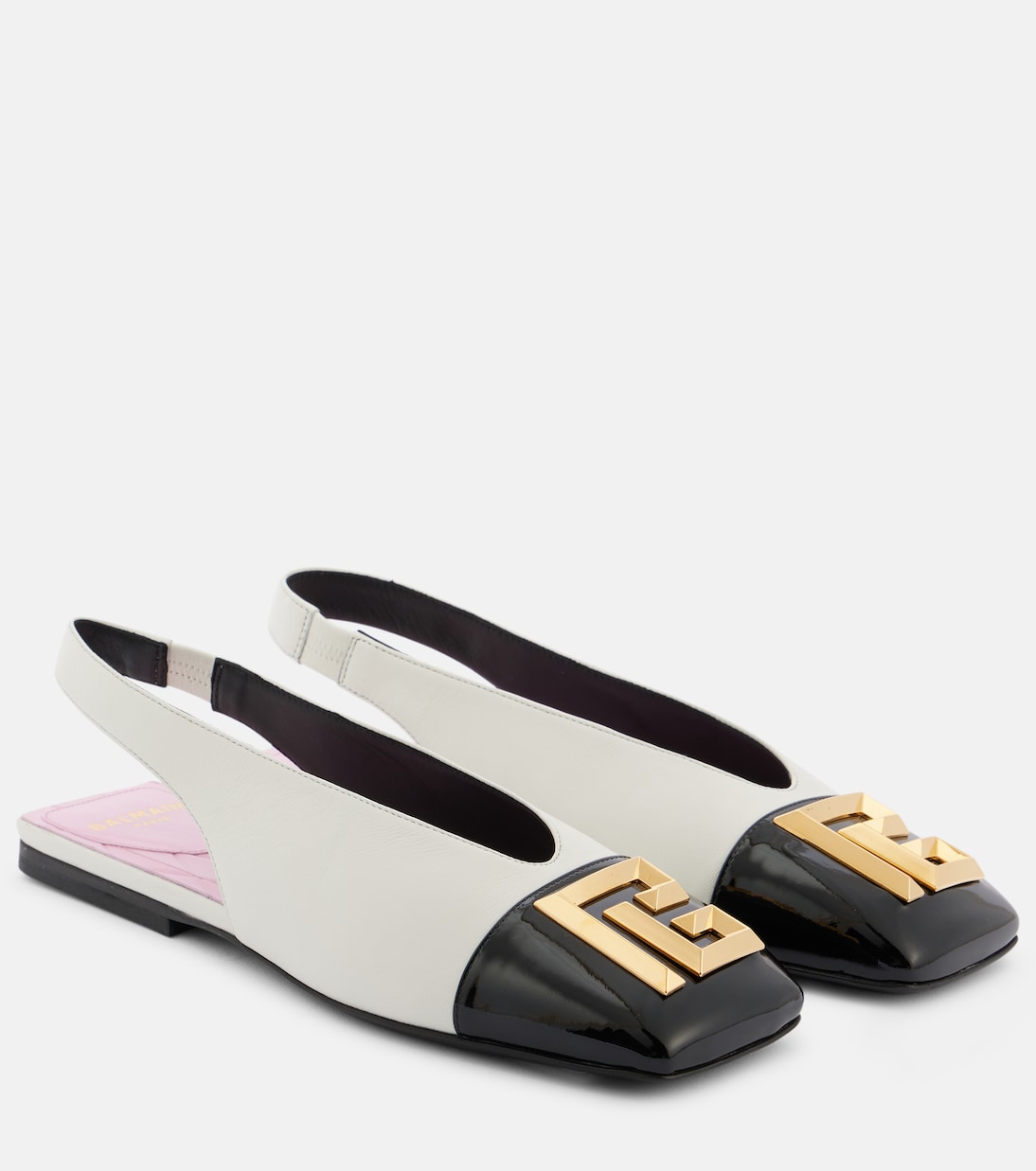Bailarinas destalonadas Flat Eden piel en blanco - Balmain | Mytheresa