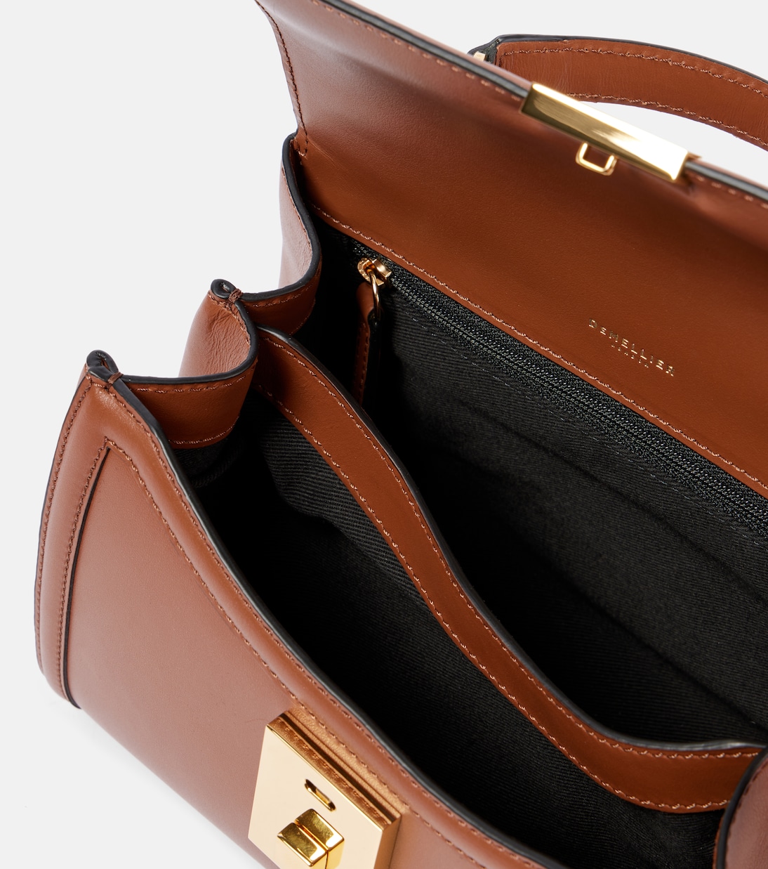 Paris leather shoulder bag in brown - De Mellier | Mytheresa