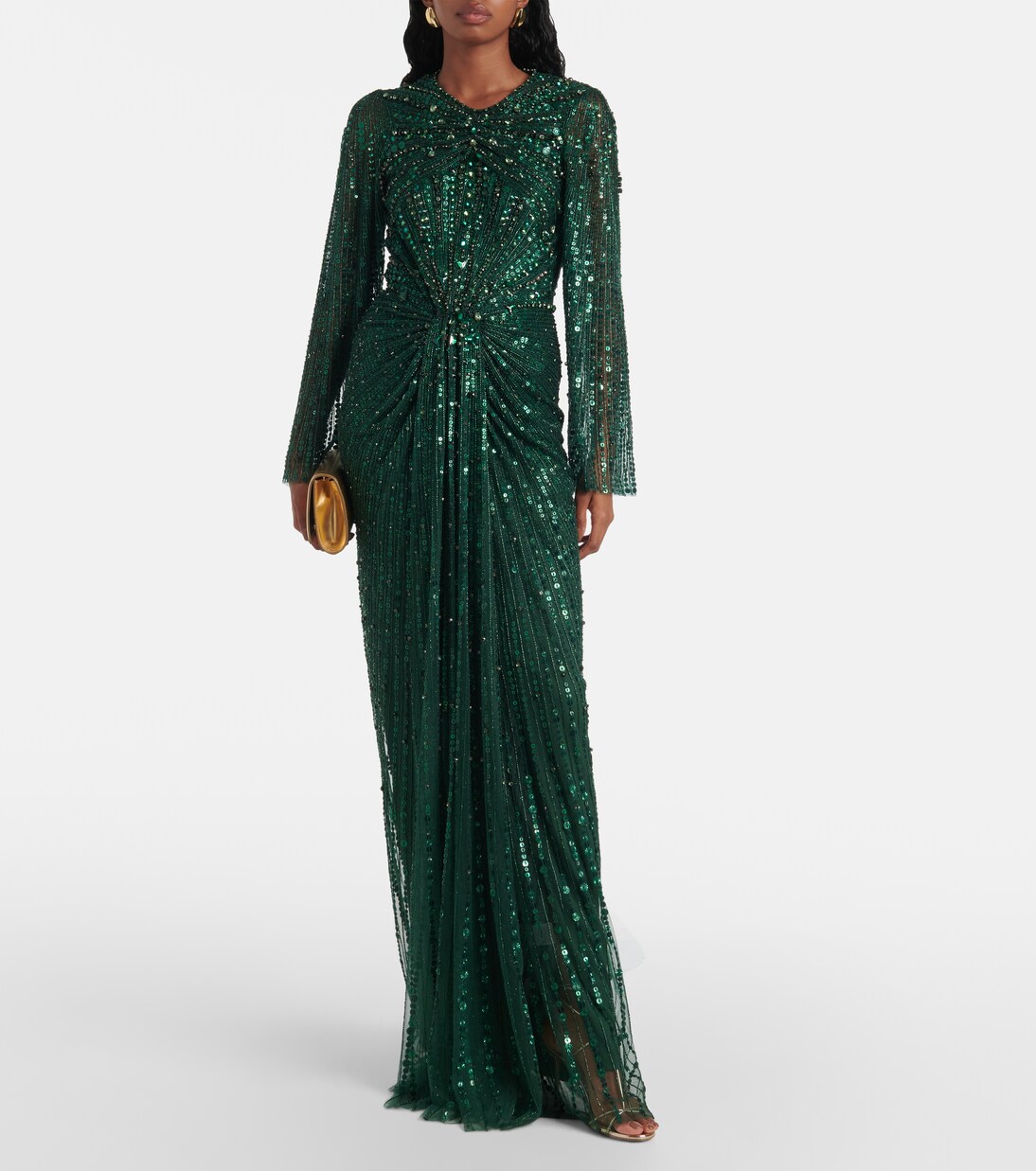 Anja sequined gown in green - Jenny Packham | Mytheresa