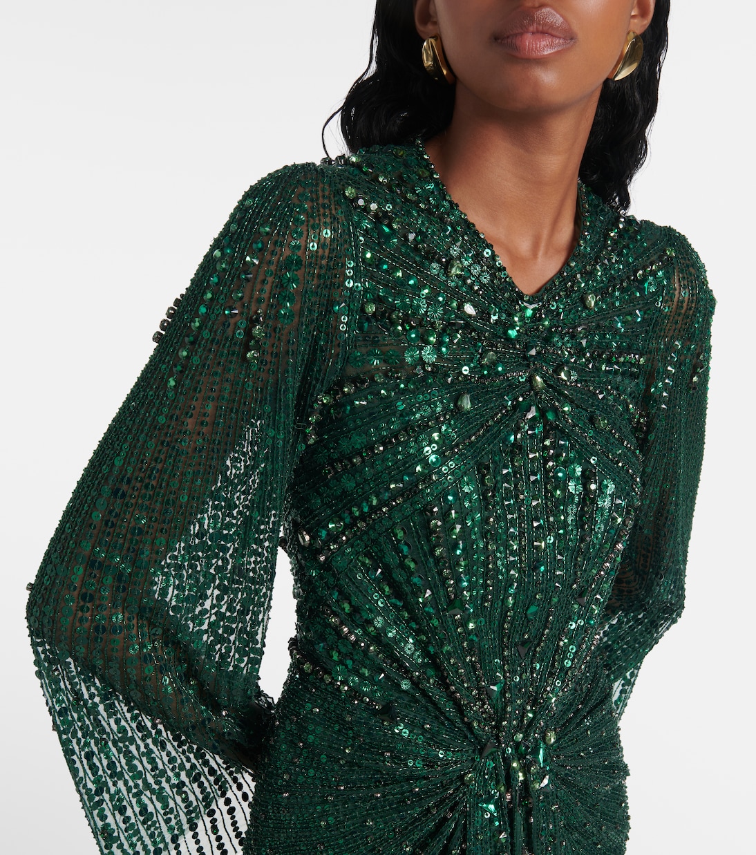 Anja sequined gown in green - Jenny Packham | Mytheresa