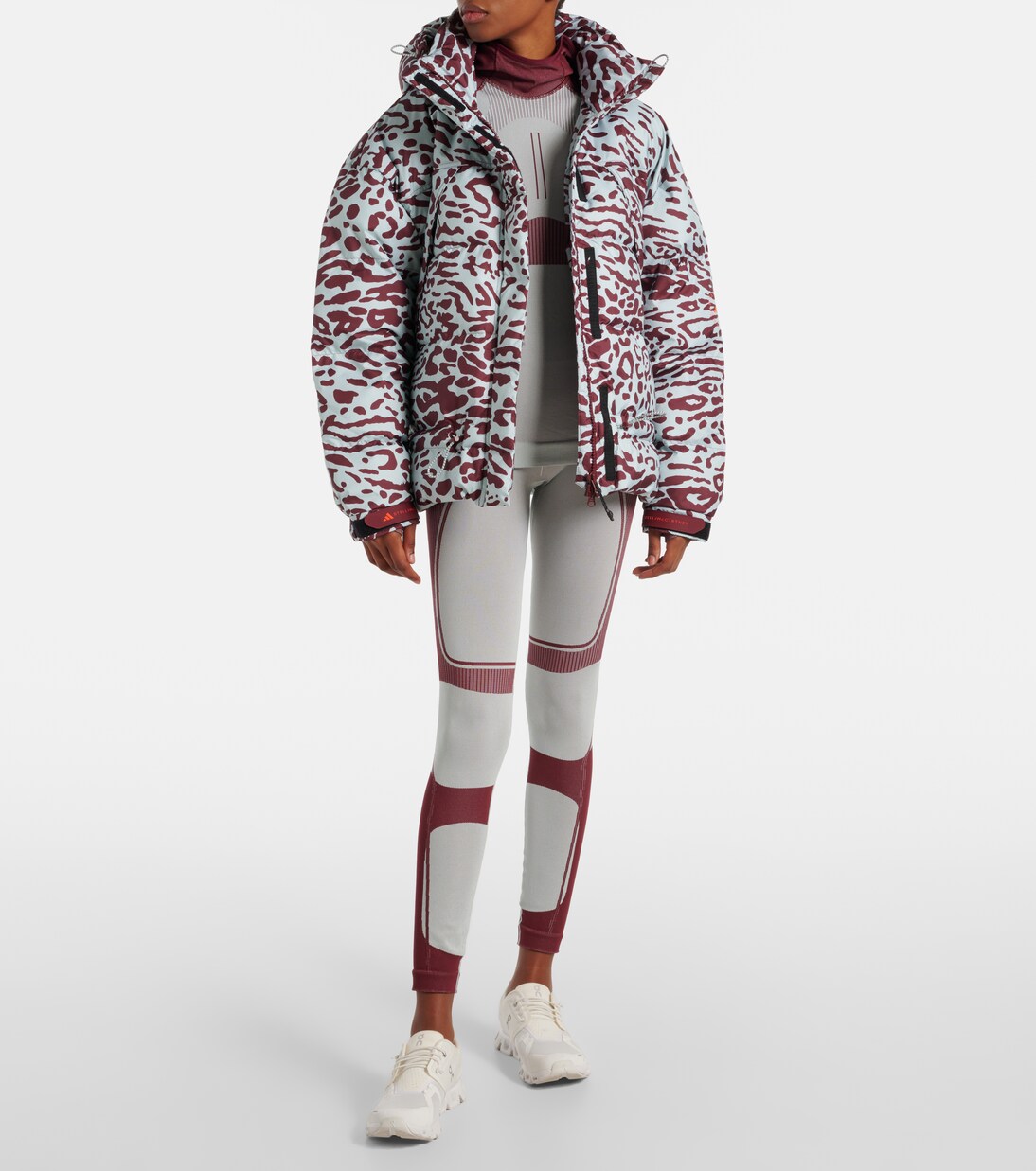 TrueNature leopard-print puffer jacket in green - Adidas By Stella Mc ...