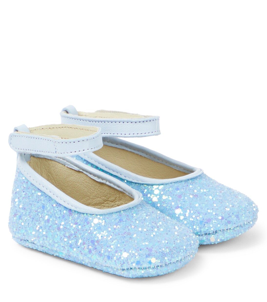 Baby Vapor glitter ballet flats in blue - Pe Pe | Mytheresa