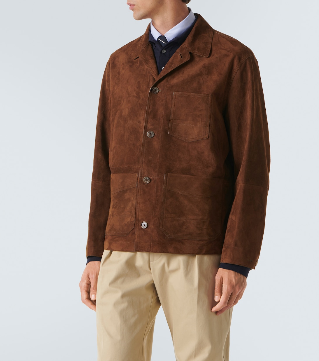 Burnham suede jacket in brown - Ralph Lauren Purple Label | Mytheresa