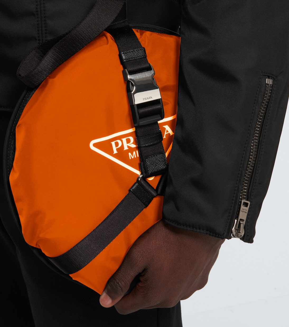 Logo frisbee holder in orange - Prada | Mytheresa