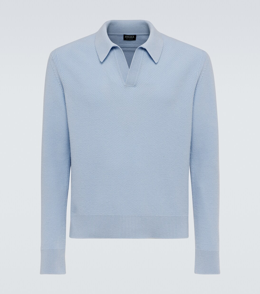 Cashmere polo sweater in blue - Zegna | Mytheresa