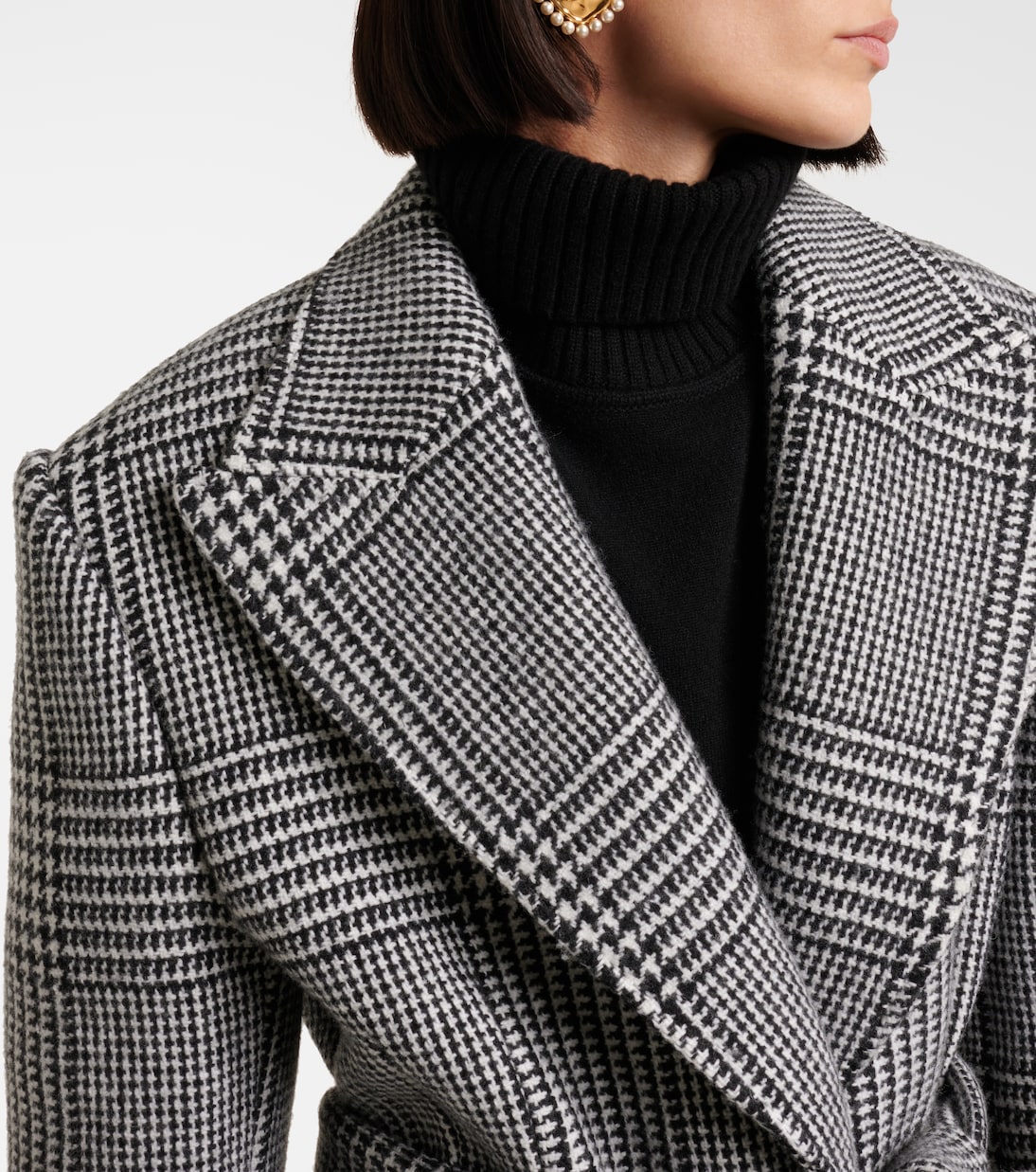 Houndstooth wool-blend coat in multicoloured - Dolce Gabbana | Mytheresa