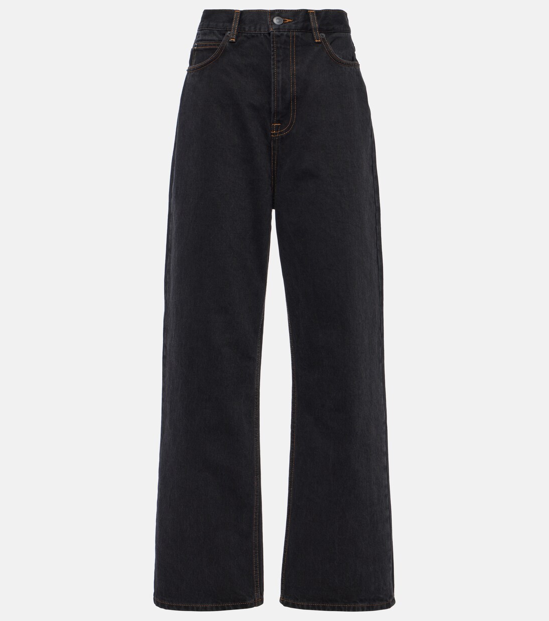 High Rise Straight Jeans In Blue Wardrobe Nyc Mytheresa