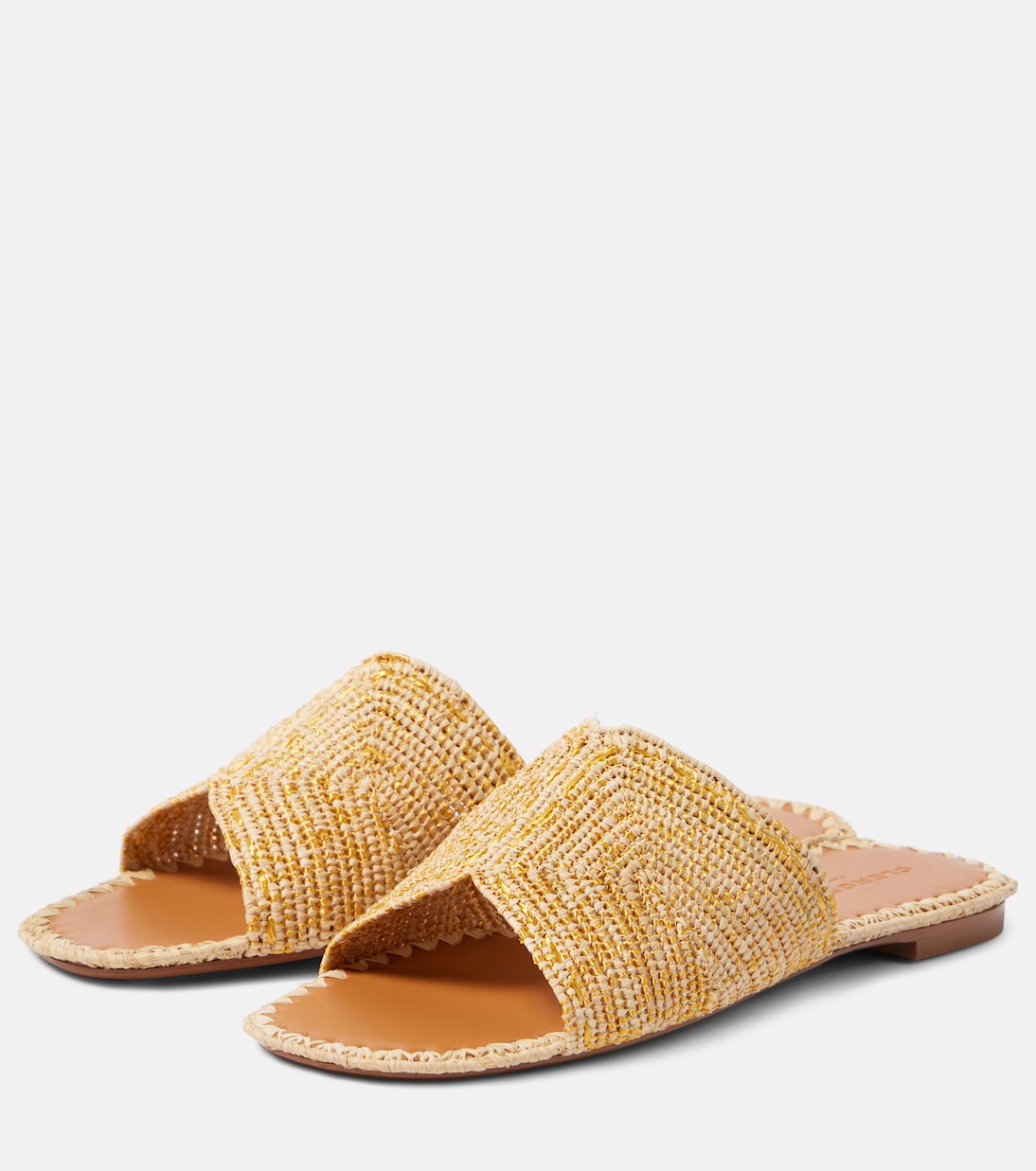 Ineni raffia slides in beige - Clergerie | Mytheresa