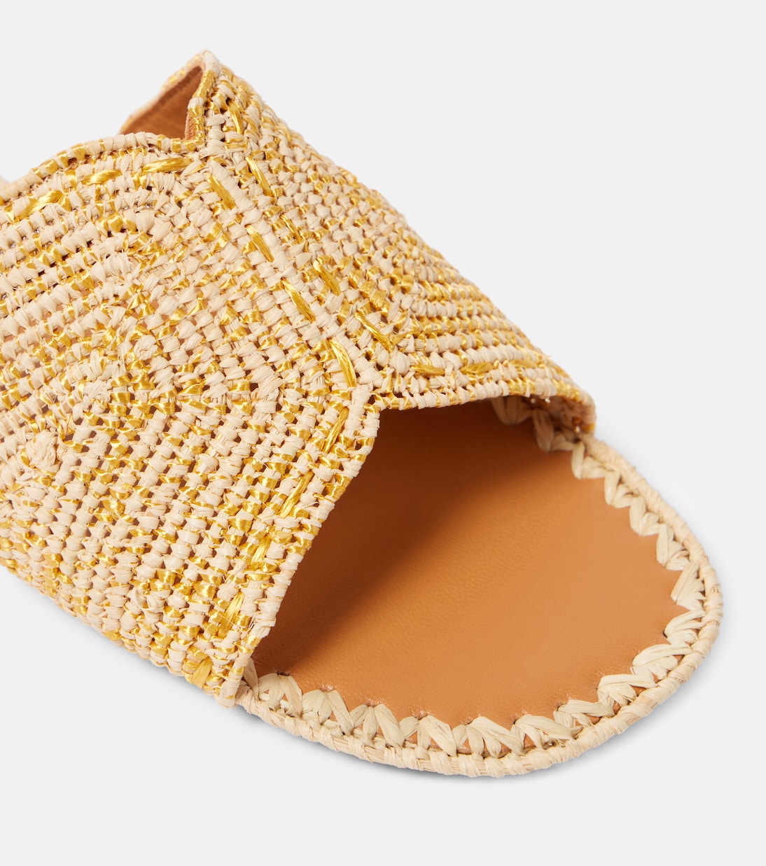 Ineni raffia slides in beige - Clergerie | Mytheresa