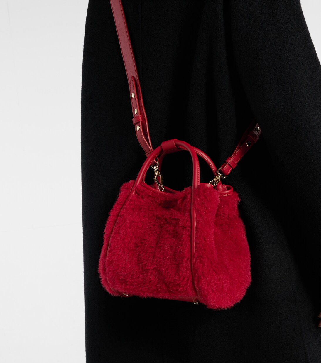 Marine Small teddy tote bag in red - Max Mara | Mytheresa