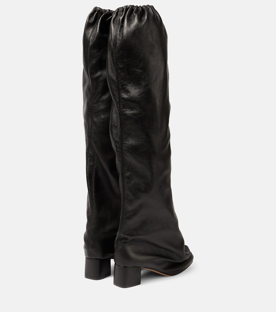Bowe leather over-the-knee boots in black - Khaite | Mytheresa