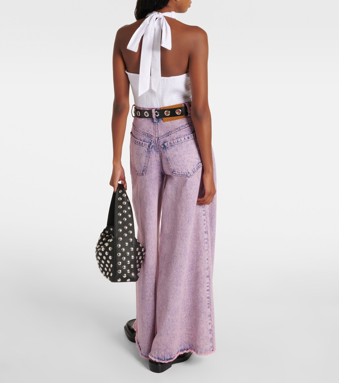 Kai smocked cotton crop top in white - Staud | Mytheresa