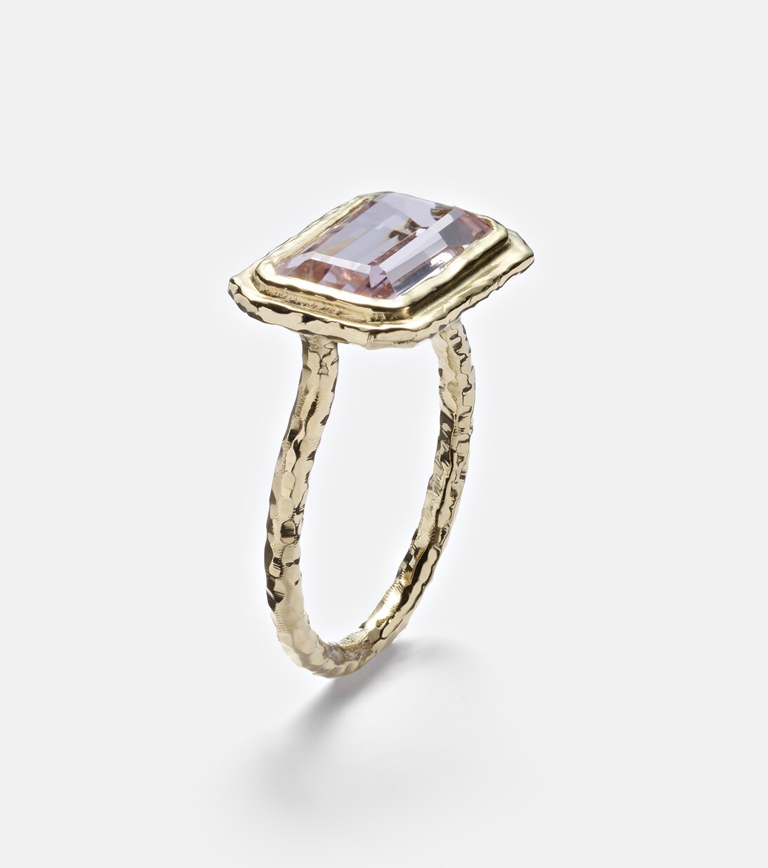 Elbow Beach 18kt gold ring with morganite in gold - Octavia Elizabeth ...