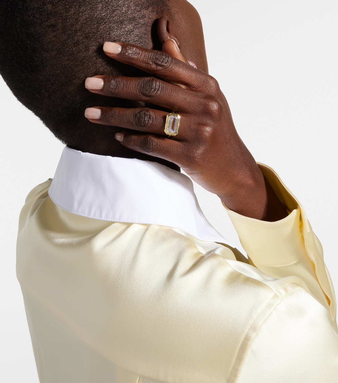 Elbow Beach 18kt gold ring with morganite in gold - Octavia Elizabeth ...