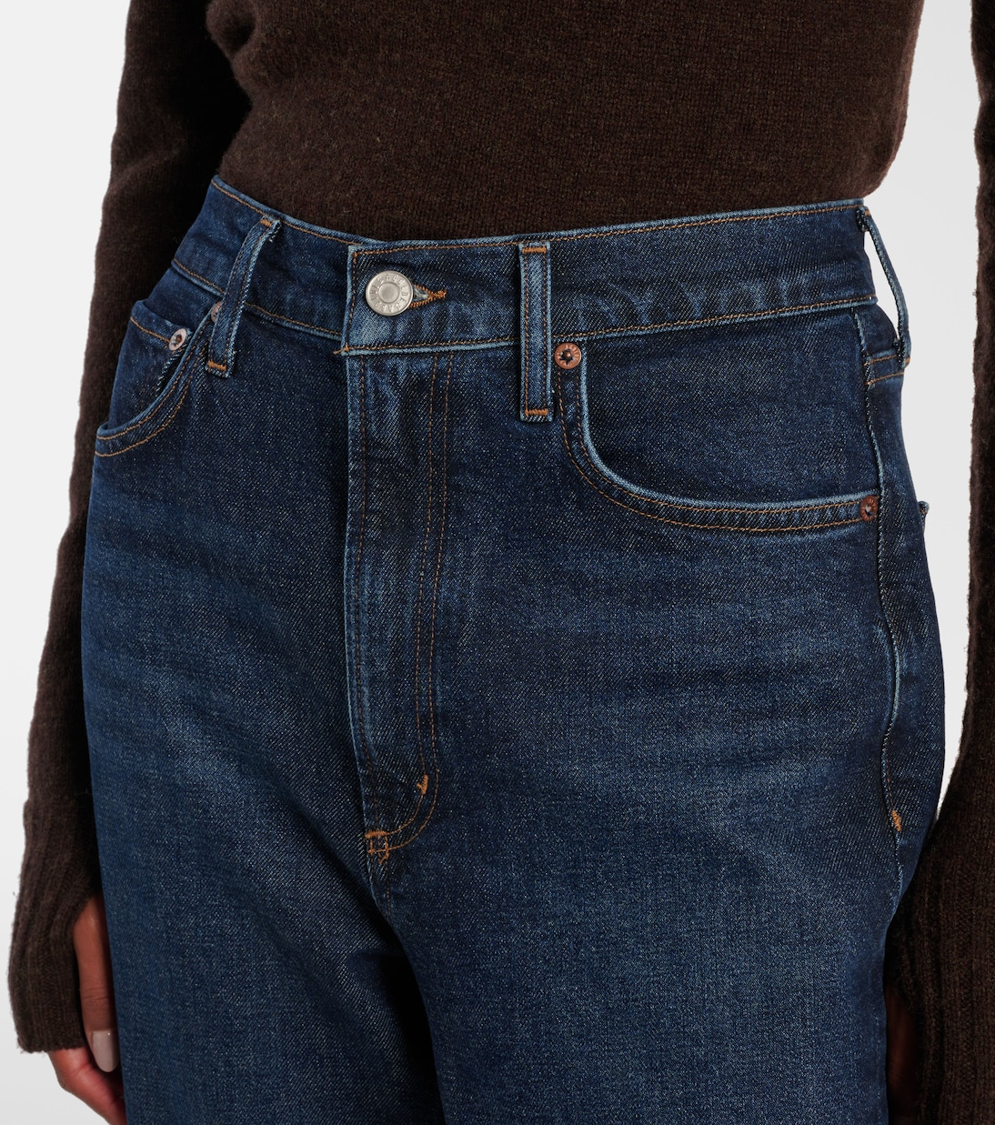 Stovepipe high-rise straight jeans in blue - Agolde | Mytheresa