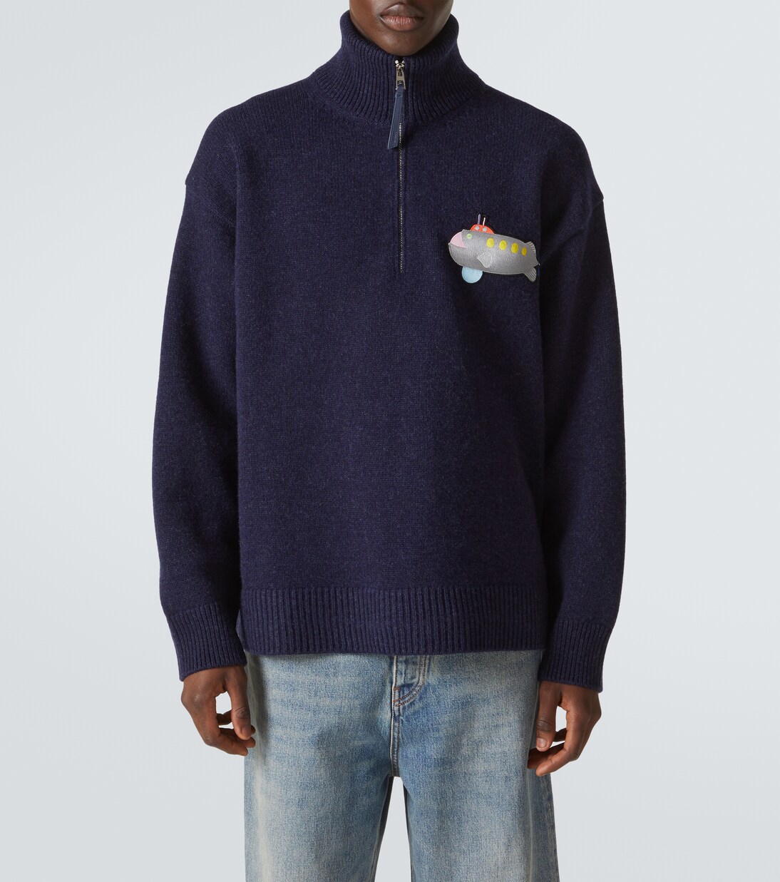 x Suna Fujita jersey Submarine con cremallera en azul - Loewe | Mytheresa