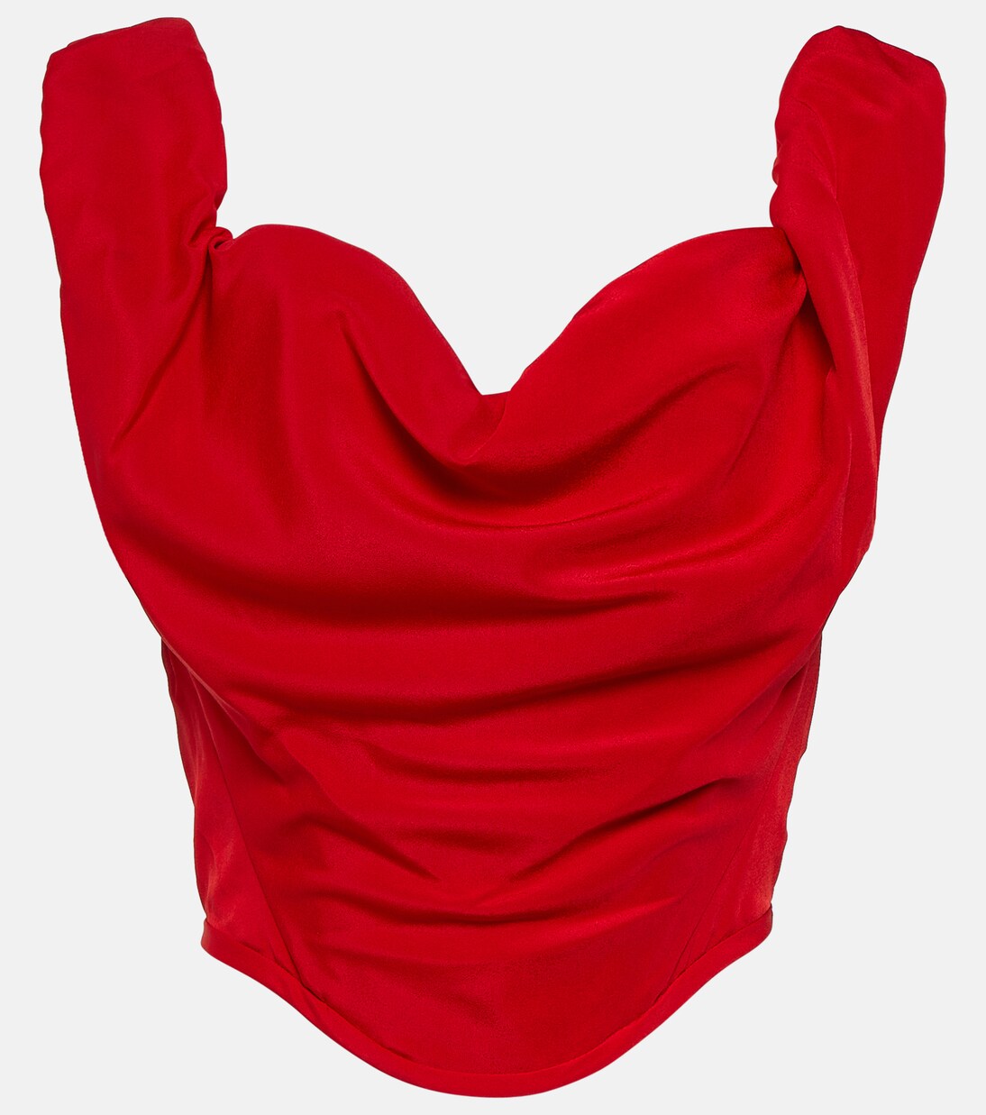 Bustier de crepé fruncido en rojo - Vivienne Westwood | Mytheresa