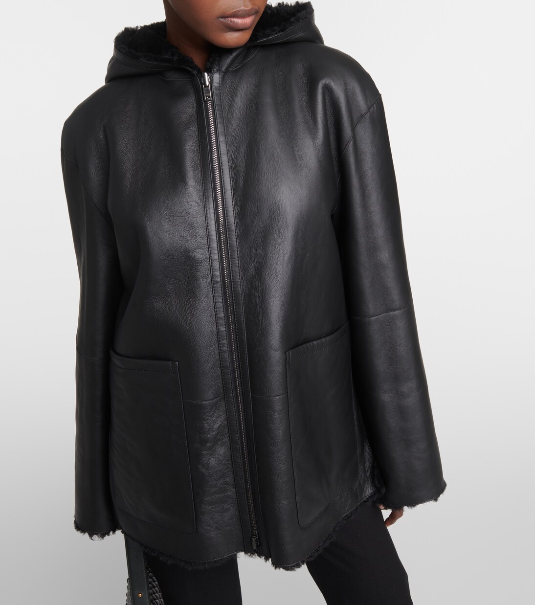 Cosser reversible shearling coat in black - Joseph | Mytheresa