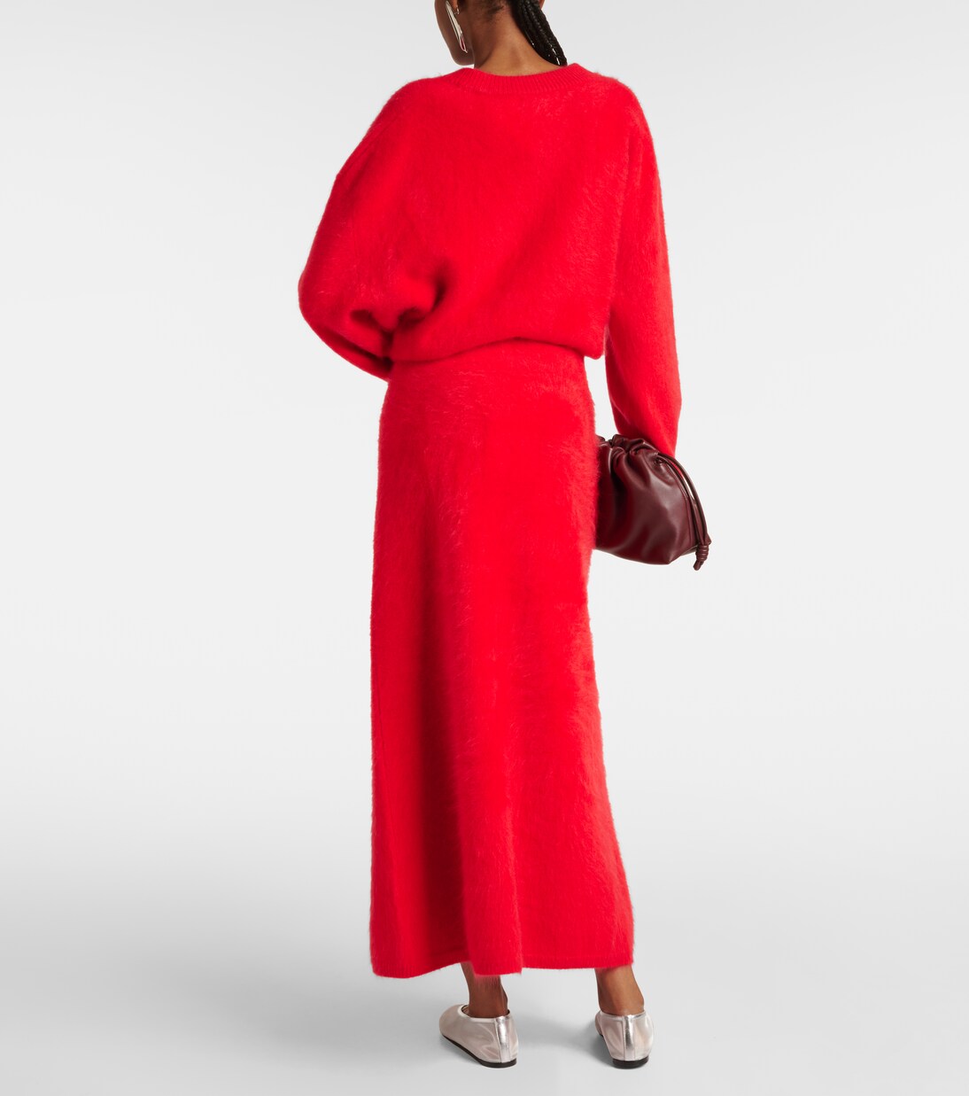 Falda midi Asta de cachemir en rojo - Lisa Yang | Mytheresa