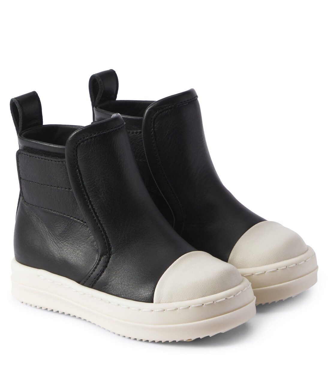 Baby Beatle leather sneakers in black - Rick Owens Kids | Mytheresa