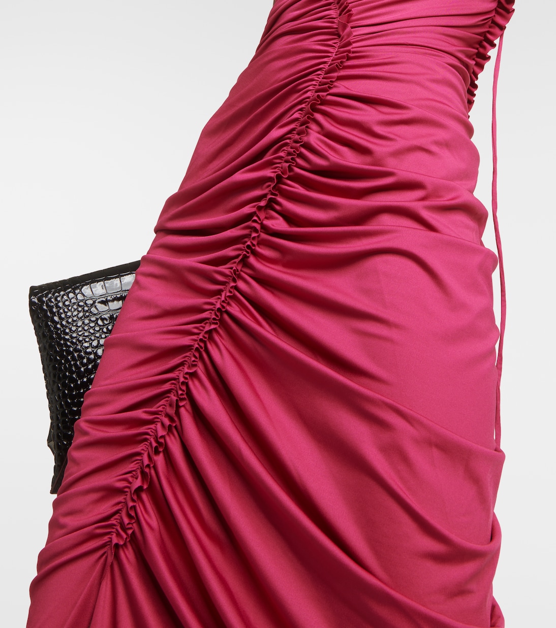 Ruched jersey maxi dress in pink - Victoria Beckham | Mytheresa