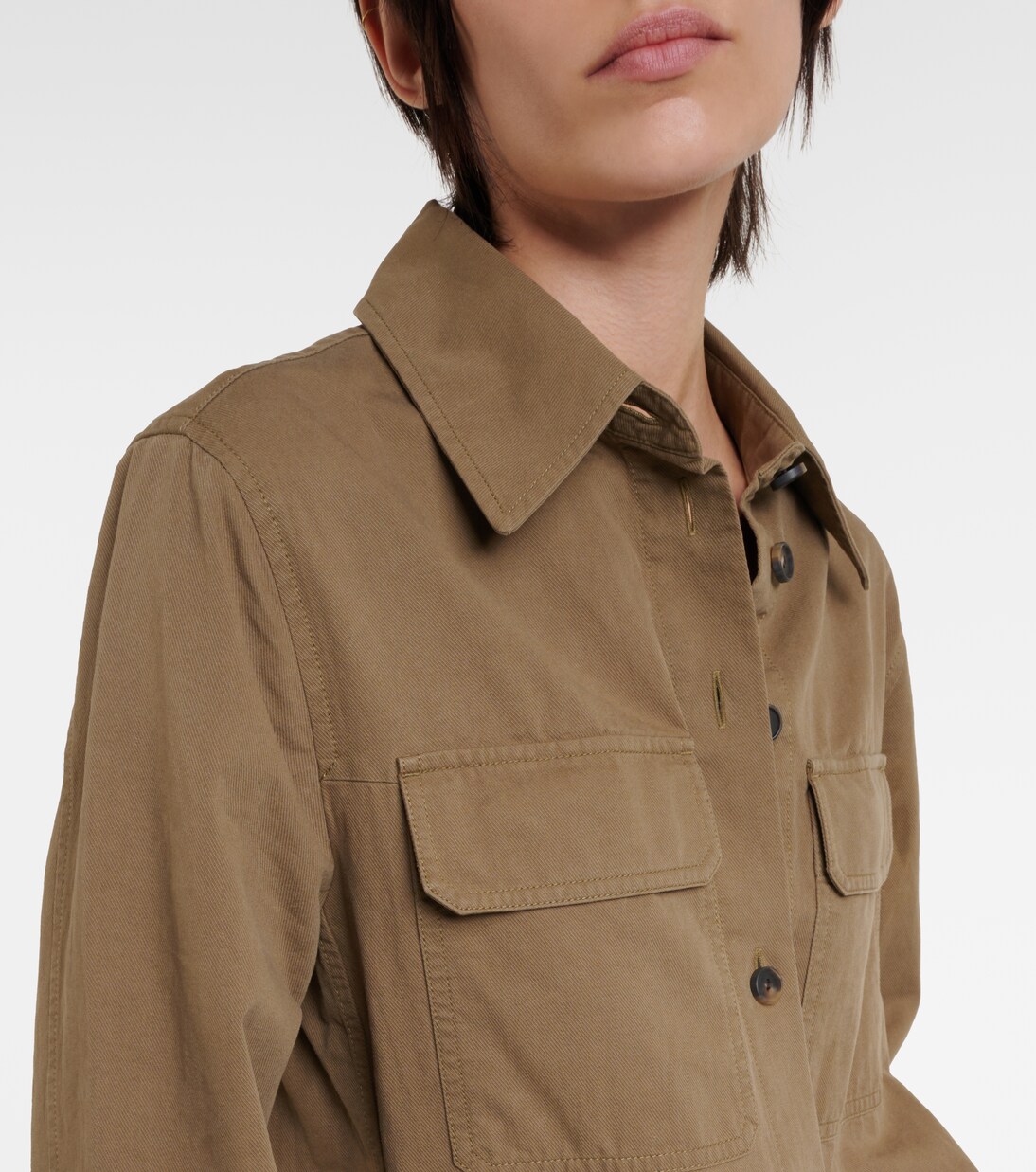 Cotton overshirt in beige - Vince | Mytheresa