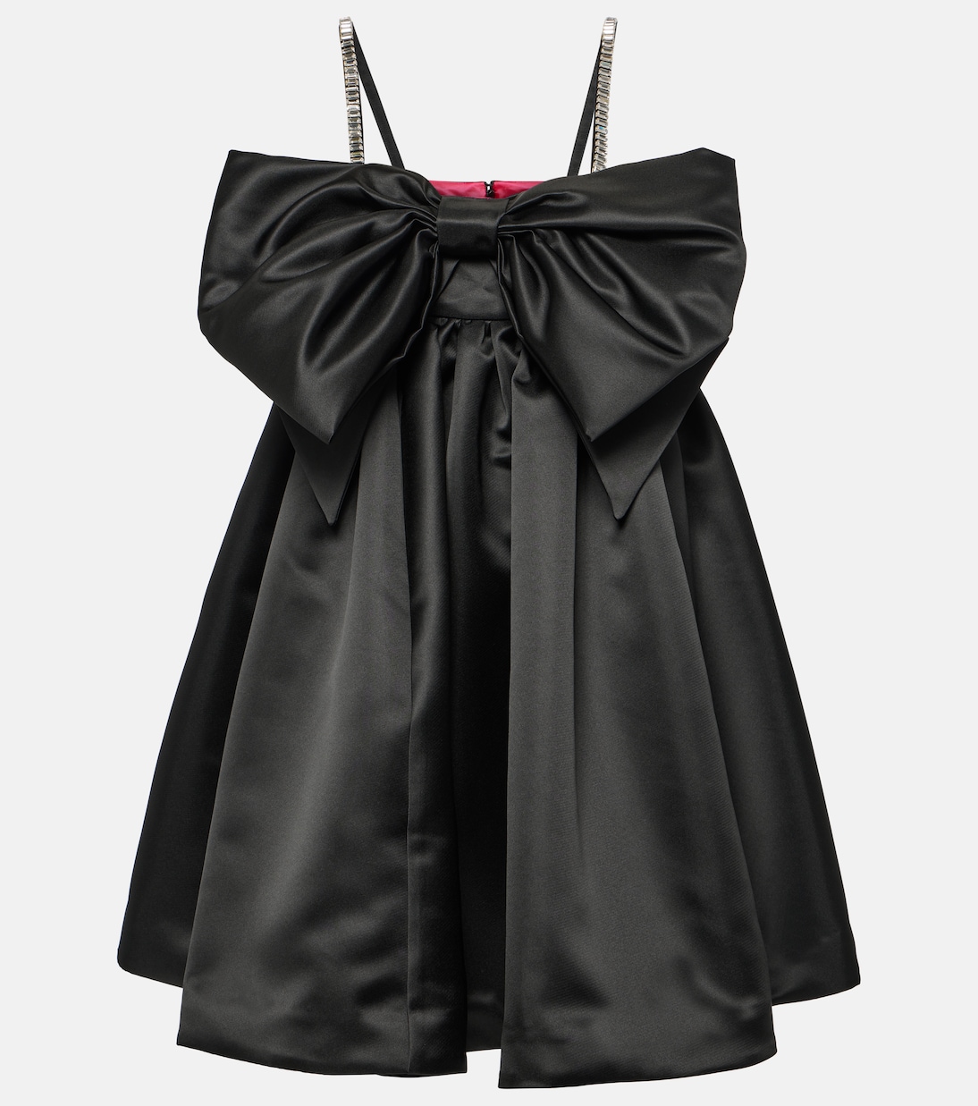 Bow-detail satin minidress in black - Nina Ricci | Mytheresa