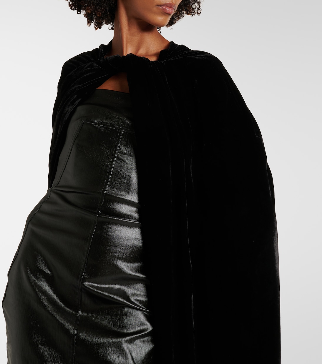 Velvet cape in black - Rick Owens | Mytheresa