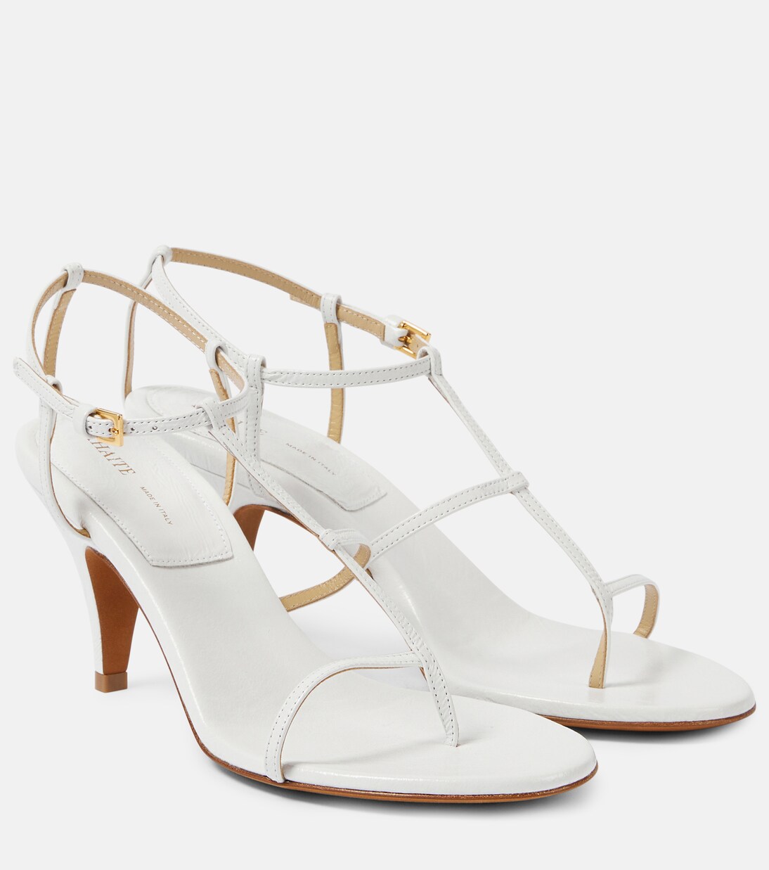 Jones leather sandals in white - Khaite | Mytheresa