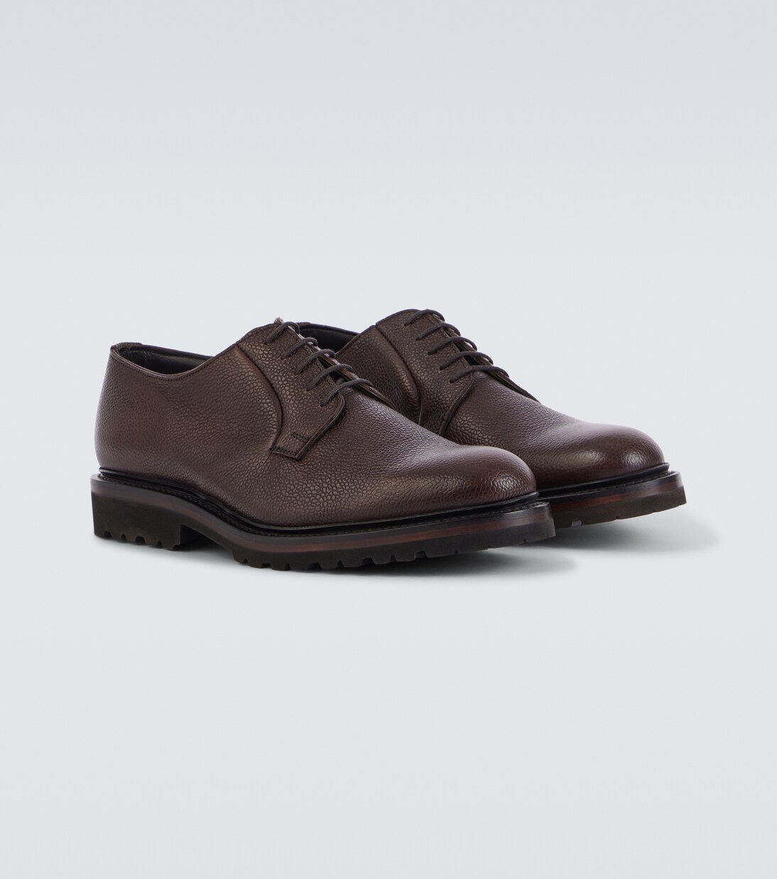Archie leather Derby shoes in brown - George Cleverley | Mytheresa