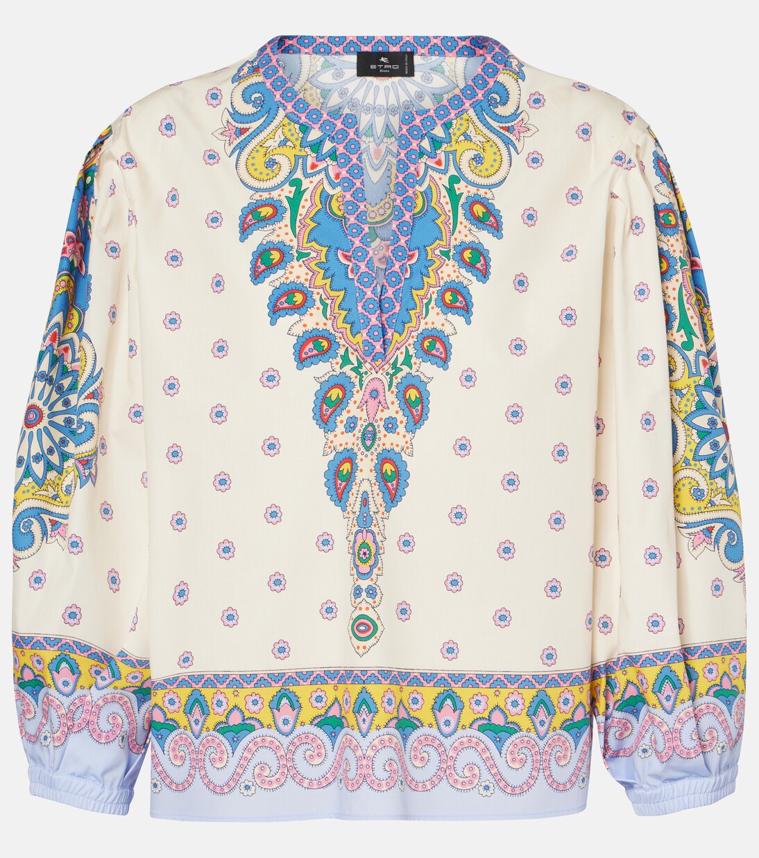 Printed cotton top in white - Etro | Mytheresa