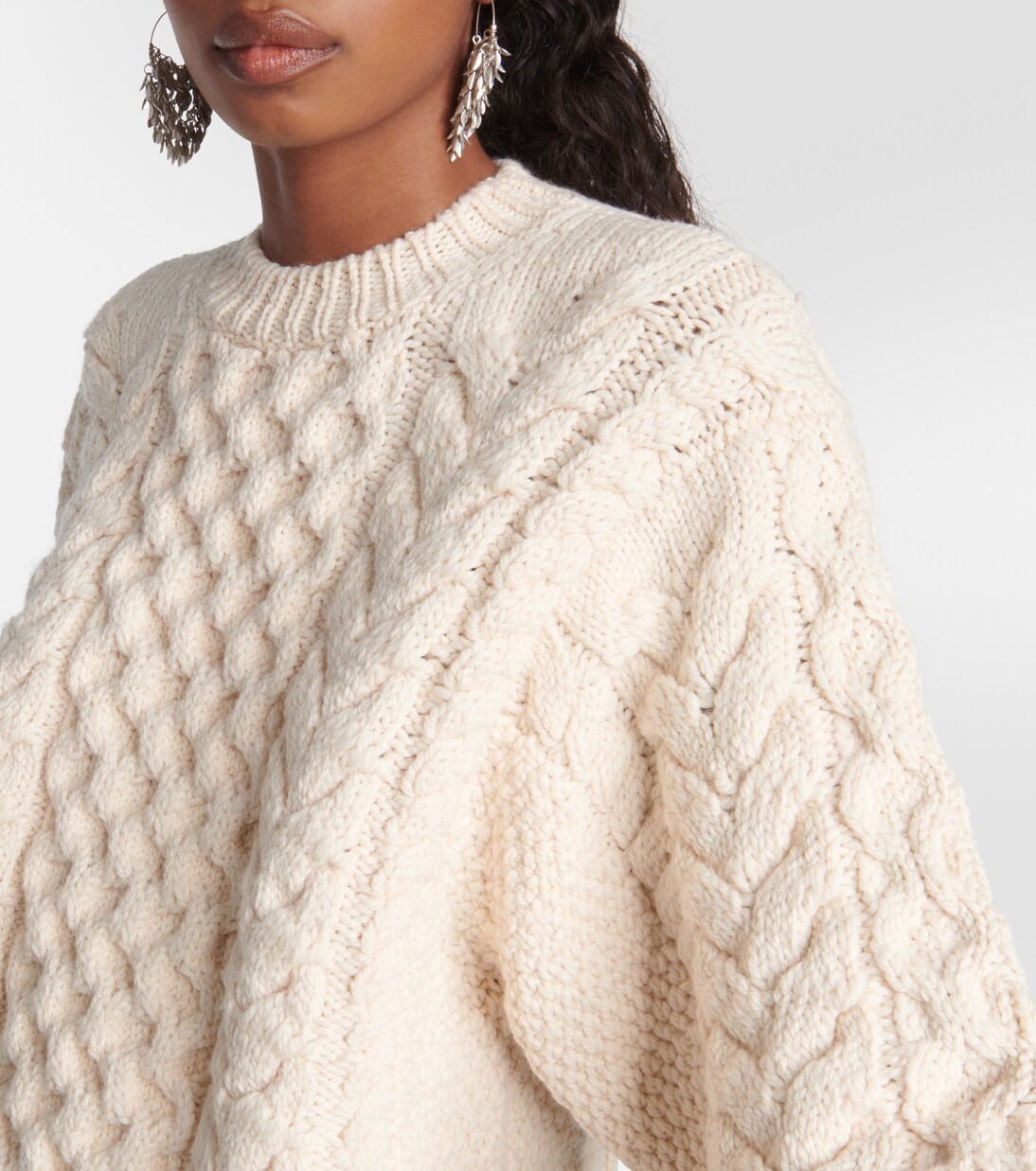 Jake cable-knit sweater in white - Marant Etoile | Mytheresa
