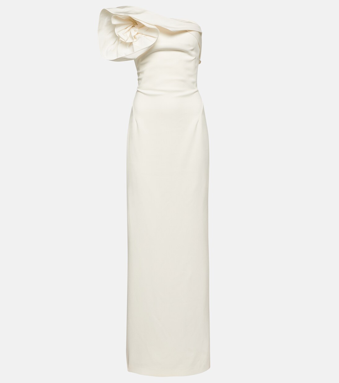 Bridal Briannie crêpe and faille gown in white - Safiyaa | Mytheresa